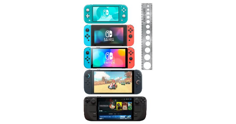 SizeAll - compare Steam Deck vs Nintendo Switch 2 vs Nintendo Switch ...
